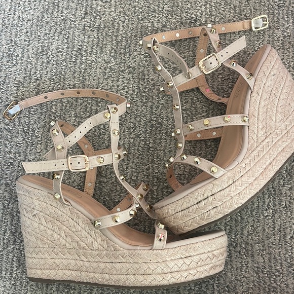 PrettyLittleThing | Shoes | Studded Wedges | Poshmark